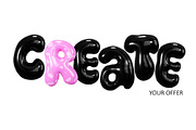 3D Bubble Type | Letters and Numbers, a Graphic by LarysaZabrotskaya