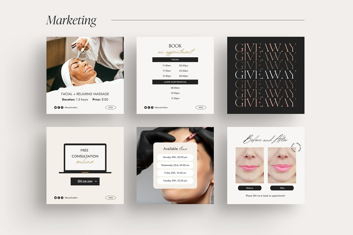 Canva Skincare templates, a Social Media Template by LiliesandBerries ...