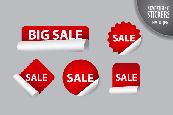 Advertising Sale Stickers, a Templates & Theme by Oleg Tokarev Art