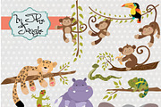 Jungle Animals Clipart, an Animal Illustration by Verdigris Studios