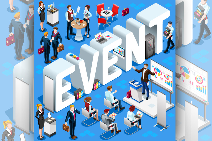 Event Isometric People Icon 3D Set, a Person Illustration by Aurielaki ...