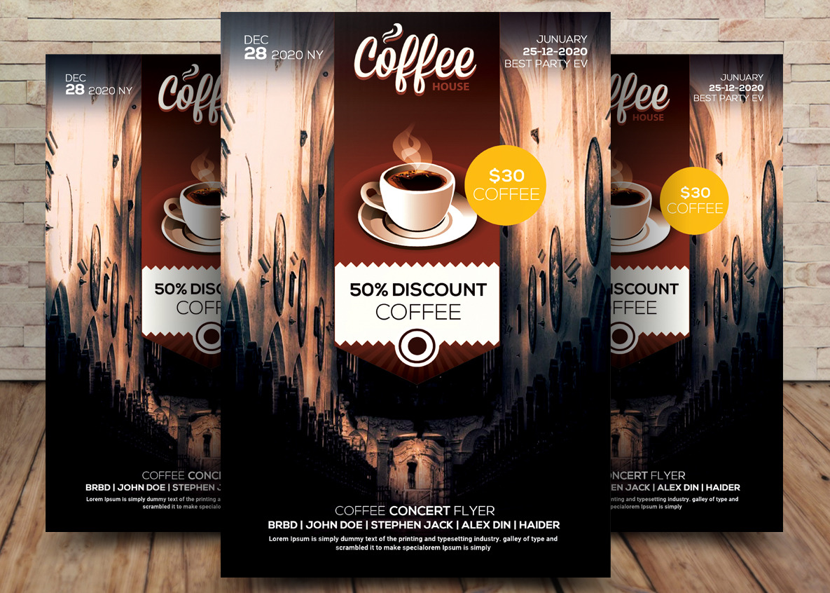 Coffee Shop Promotion Flyer, a Flyer Template by graphicforest