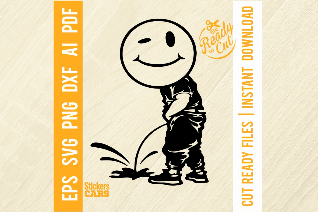 Pissing boy SVG Sticker for car, a Transportation Illustration by ...