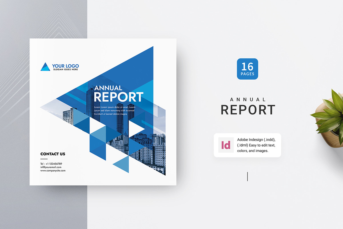 Square - Annual Report Template, a Brochure Template by Creativity-Design