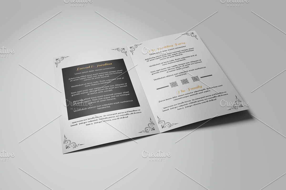 Wedding Program Template, a Brochure Template by retrographix