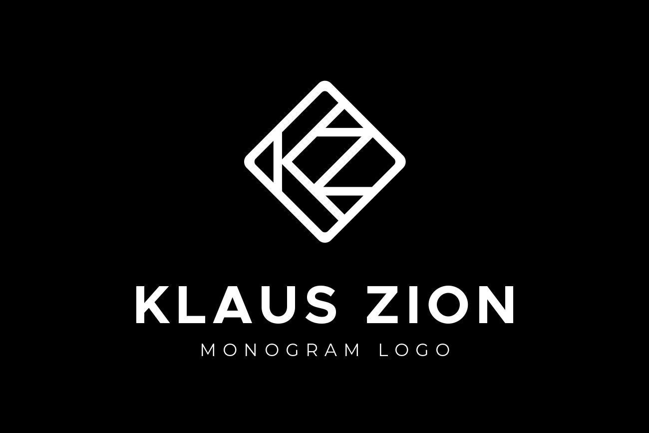 K Z Letter Logo KZ Monogram Consult, a Branding & Logo Template by ...