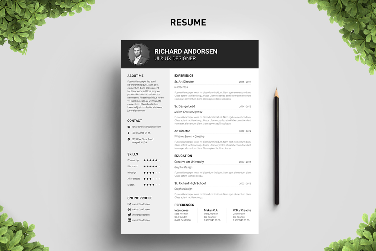 Block Resume Template, a Resume Template by Big Zone Studio