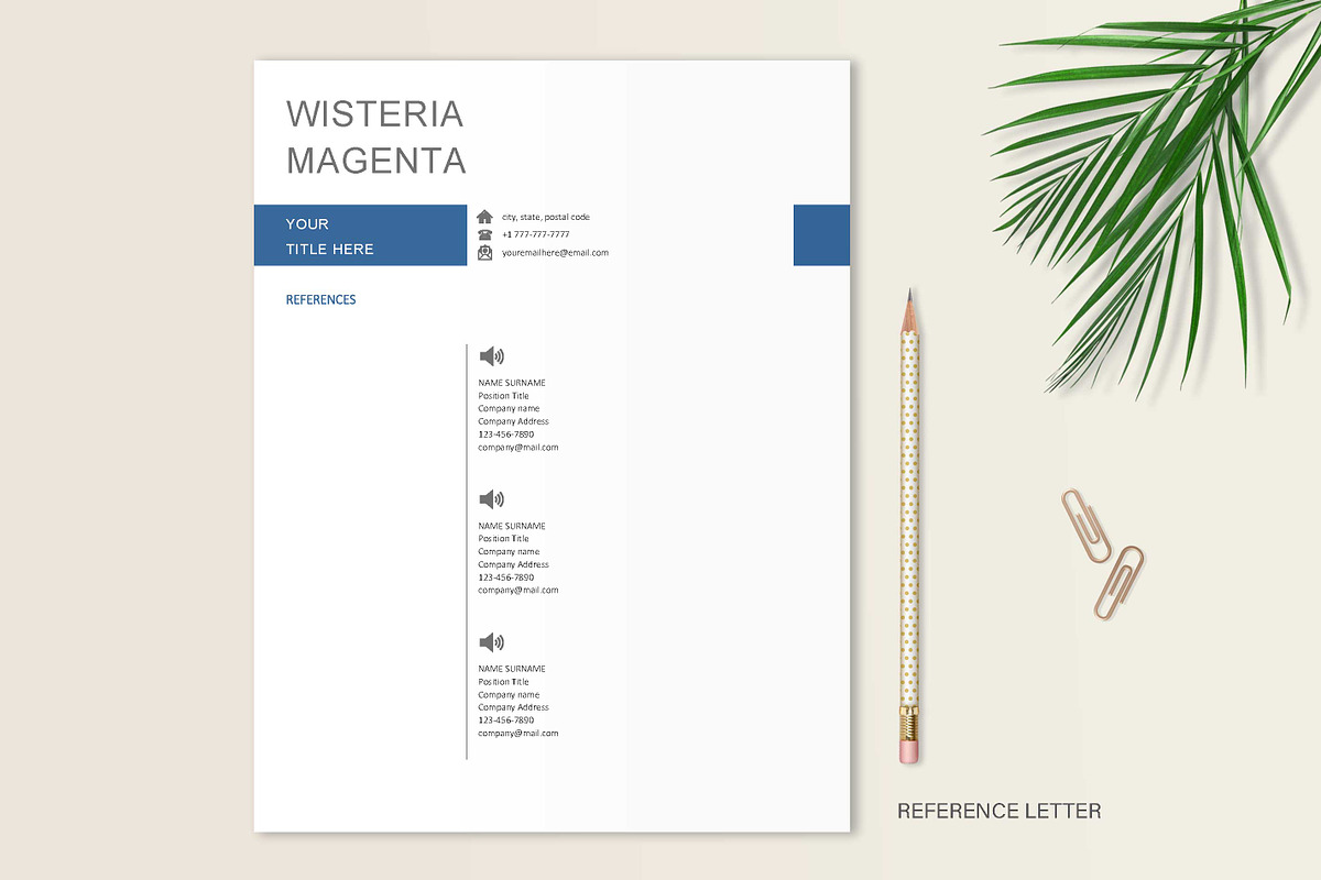 Resume Template with Monogram, a Resume Template by Stanin Studio