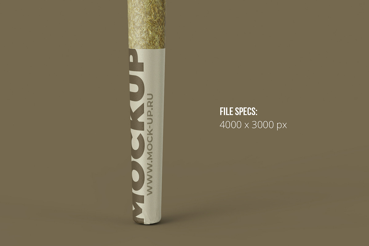 Weed Joint Pre Roll Cannabis Mockup, a Cups & Container Mockup by easymock