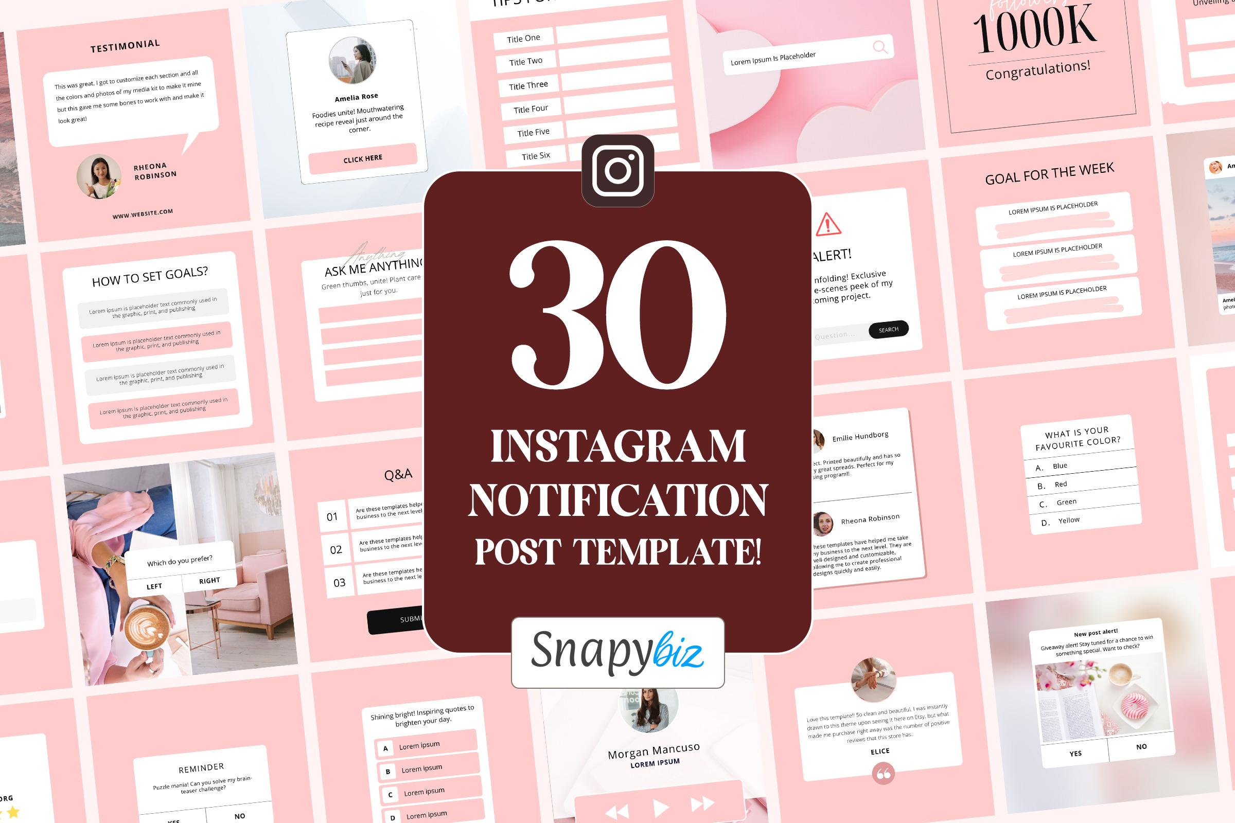 Instagram Notification Post Template, a Presentation Template by Snapybiz