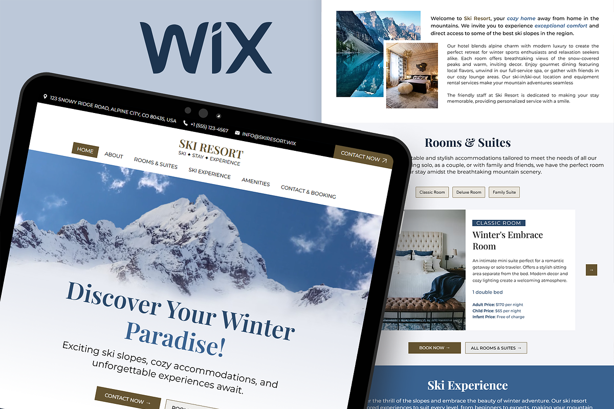 Ski Resort Wix Studio Website, a Wix Template by Kitteeh