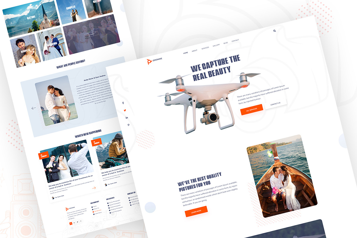 Drone Photography Website Template, a Landing Page Template by Sujun ...