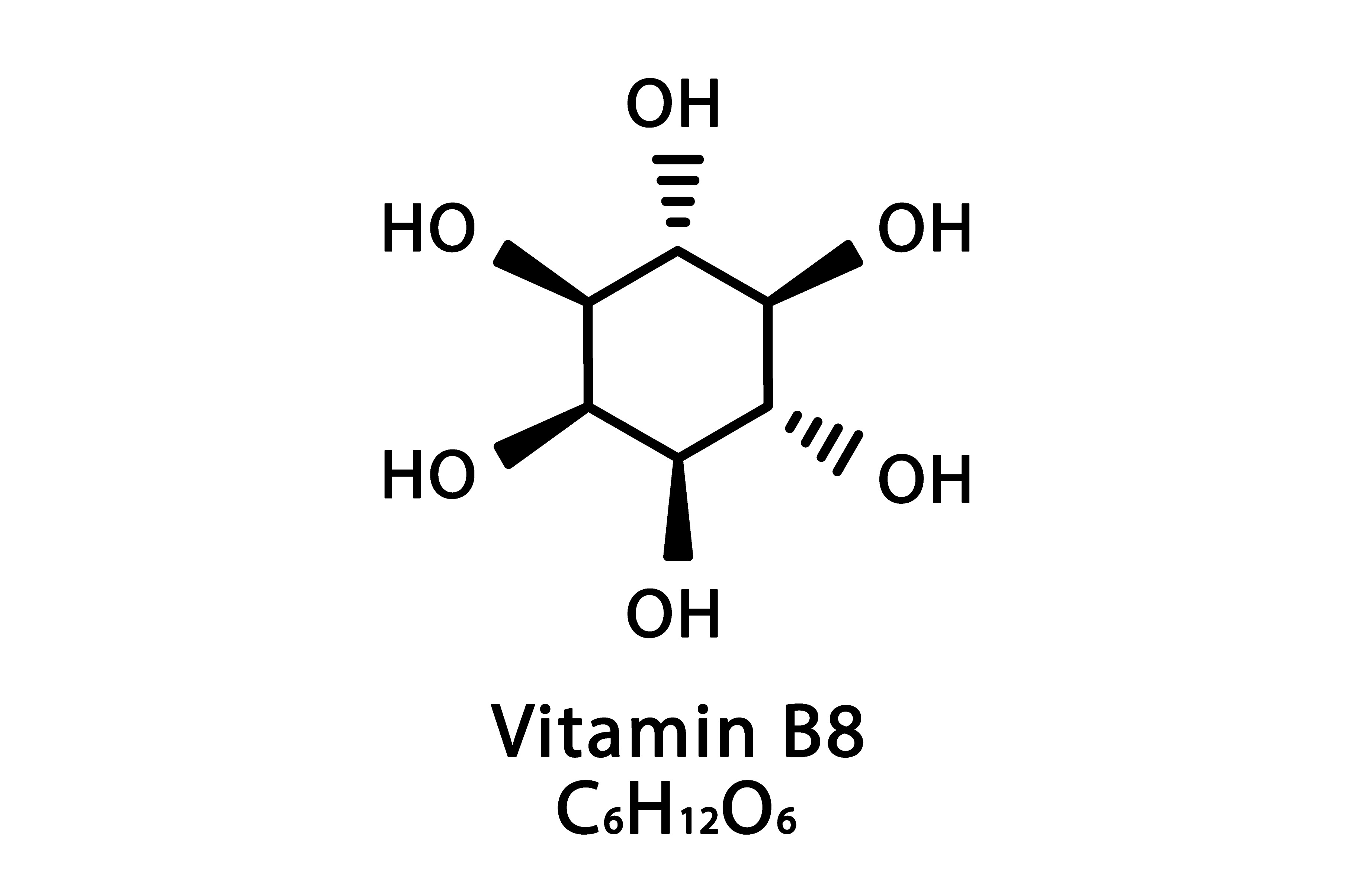 Vitamin B8 Inositol molecular, an Education Illustration by GraphiShop