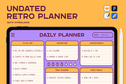 Retro Planner Hyperlinks Undated, a Templates & Theme by Luna Studio