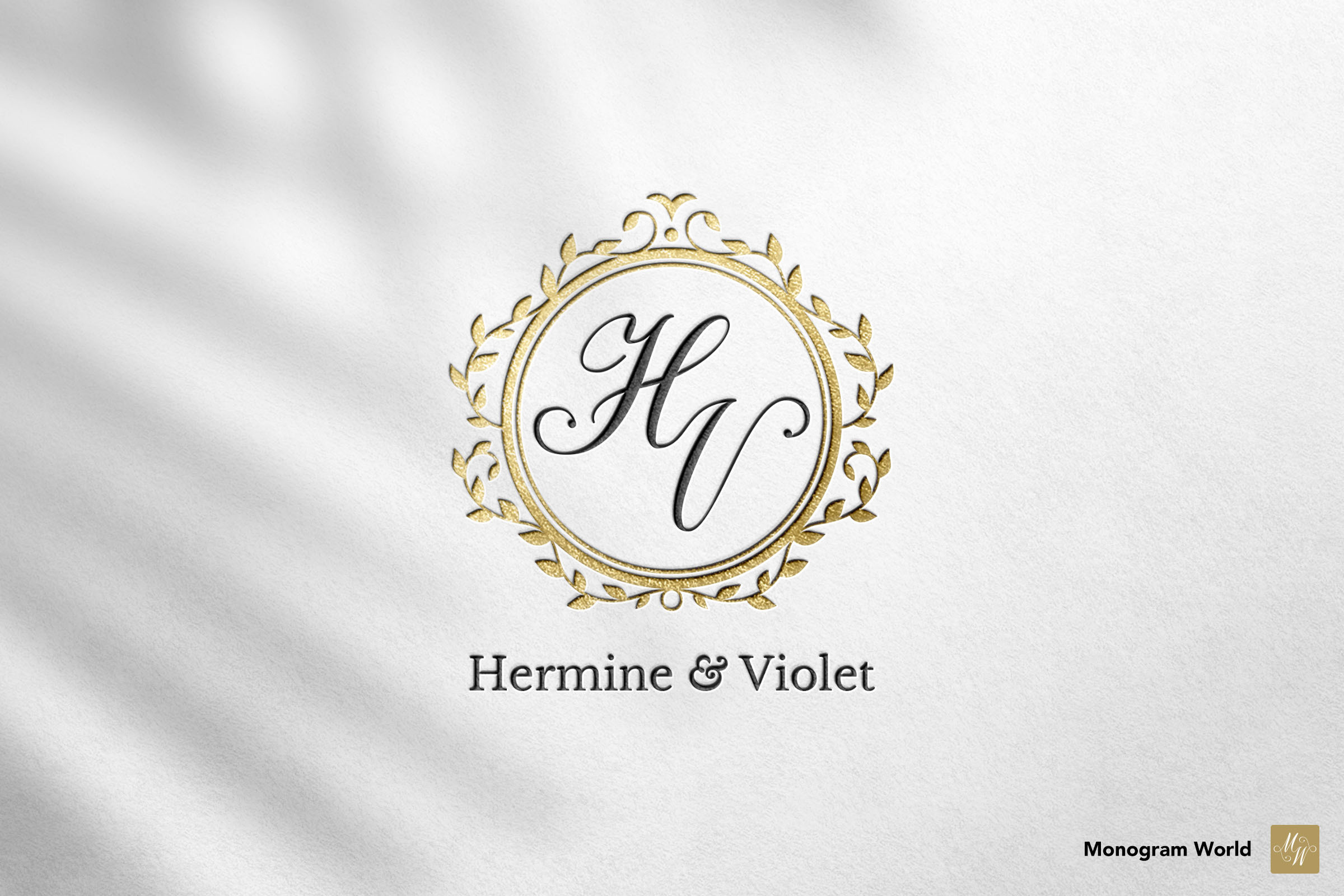 Wedding Monogram HV, a Branding & Logo Template by Monogram World