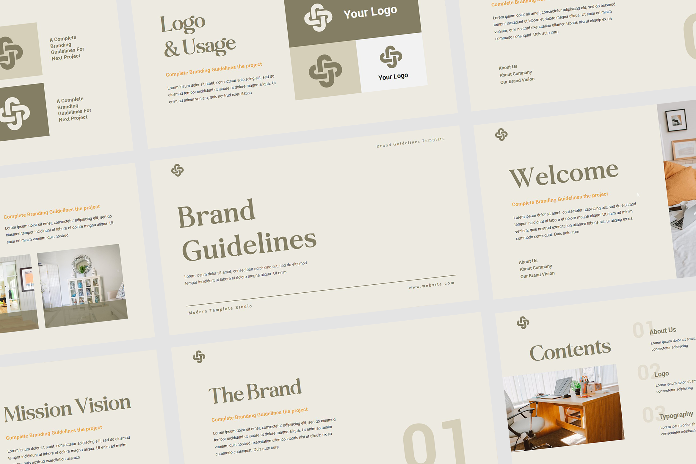 Brand Guideline Powerpoint Template, a Presentation Template by Azruca