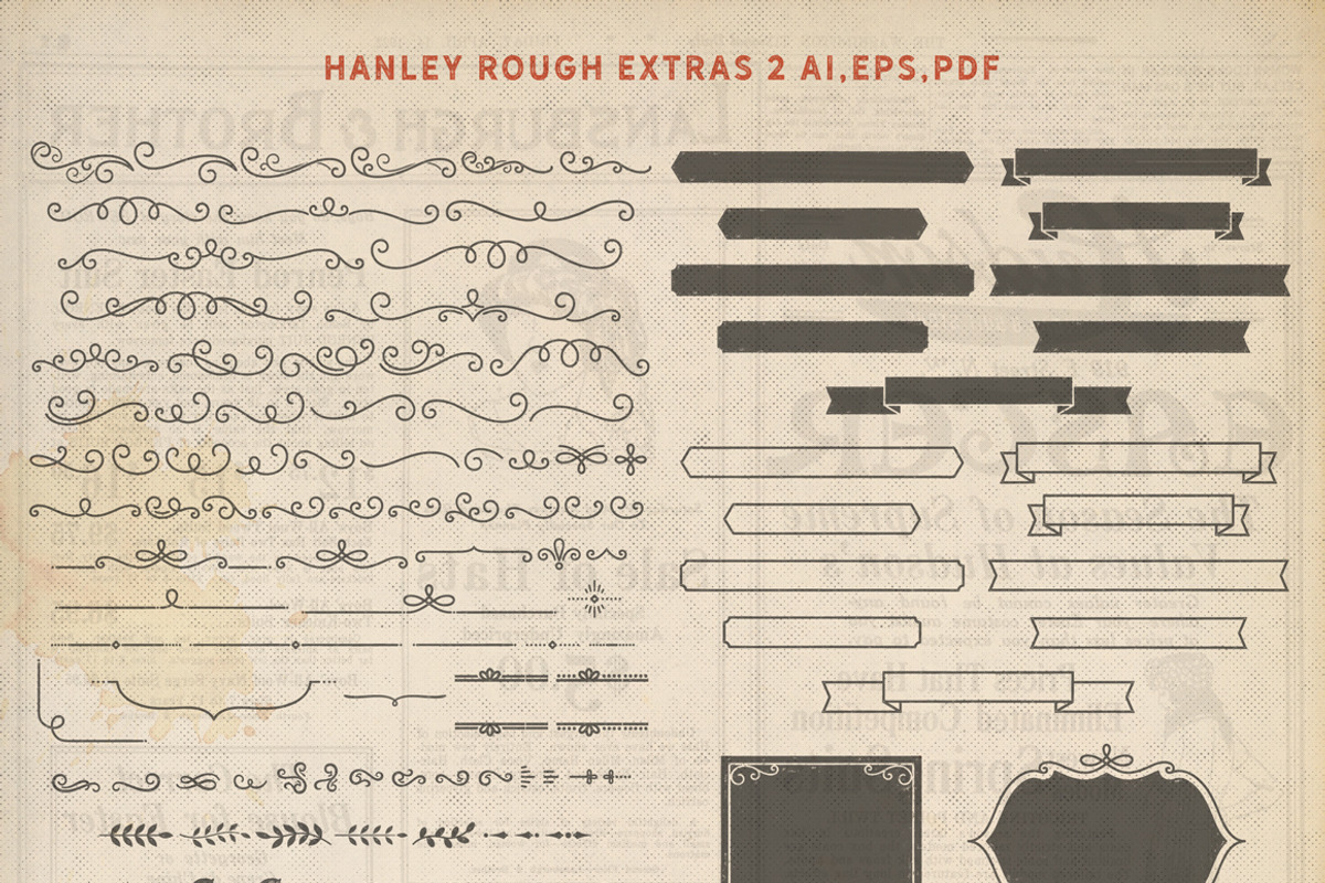 Hanley Rough Font Collection, a Script Font by DISTRICT 62 STUDIO