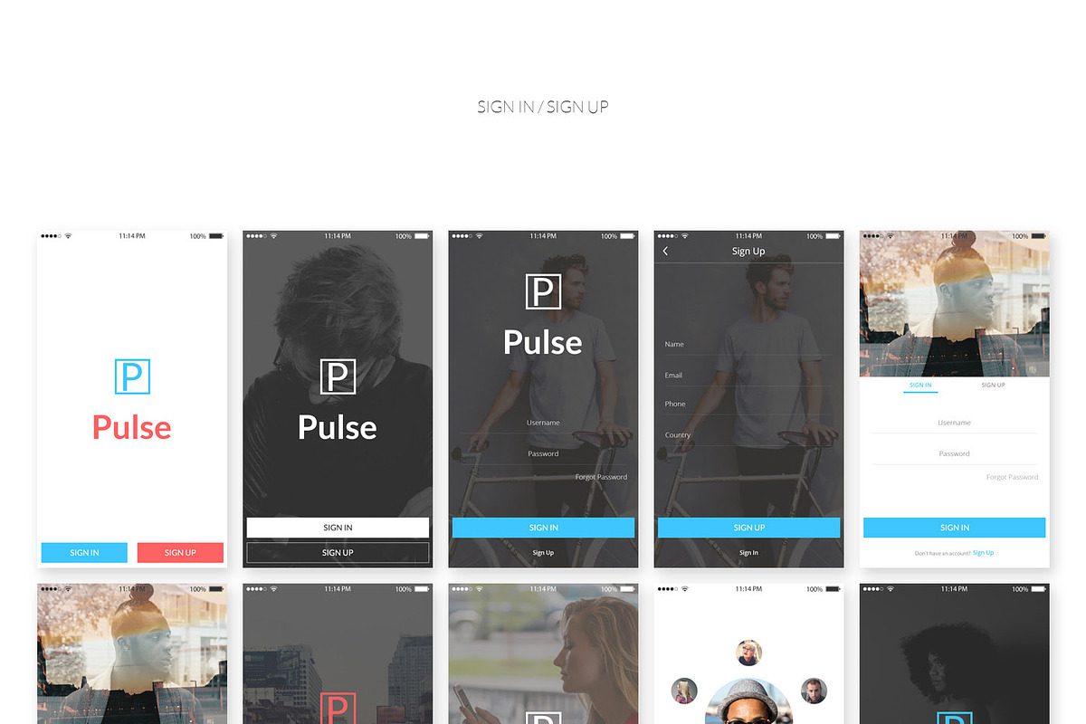 Pulse UI Kit, an App Template by Web Donut