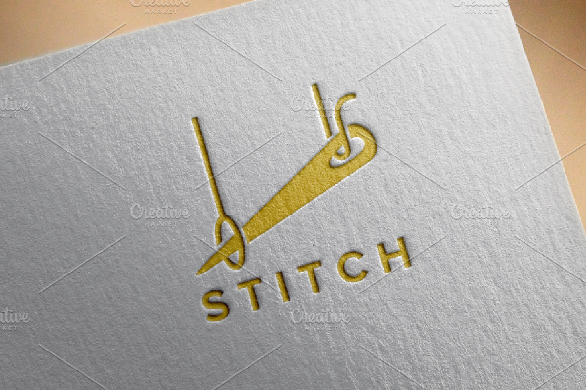 Simple Stitch Logo Template, a Branding & Logo Template by Lucky Graphic