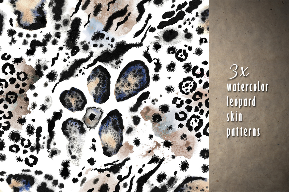 Watercolor Leopard Skin Patterns, a Pattern Graphic by StabuLaRasa ...