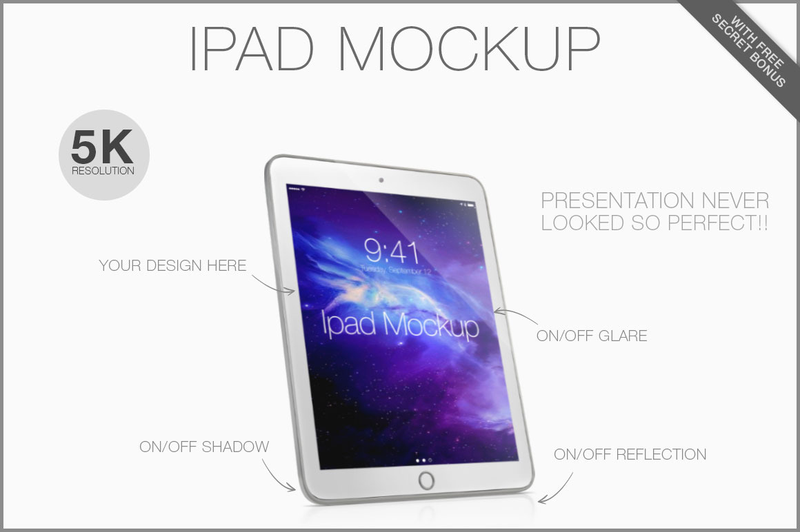 ipad - tablet Mockup, an iPad Mockup by Bruno's Shop