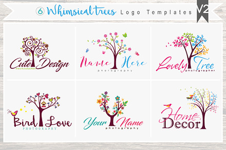 6 Organic Tree Logo Bundle - Sketchy, a Branding & Logo Template by ...