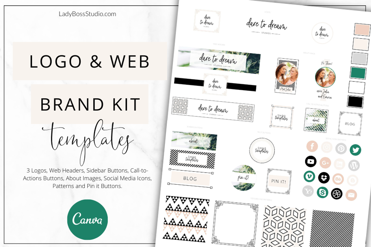 Website Branding Kit | Canva Fresh, a Branding & Logo Template by Lady ...