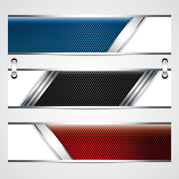 Metallic banners, a Decorative Illustration by gigello