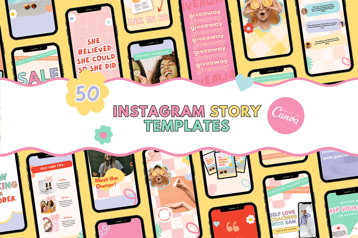 Colorful Instagram Story Template, a Social Media Template by Kurly ...