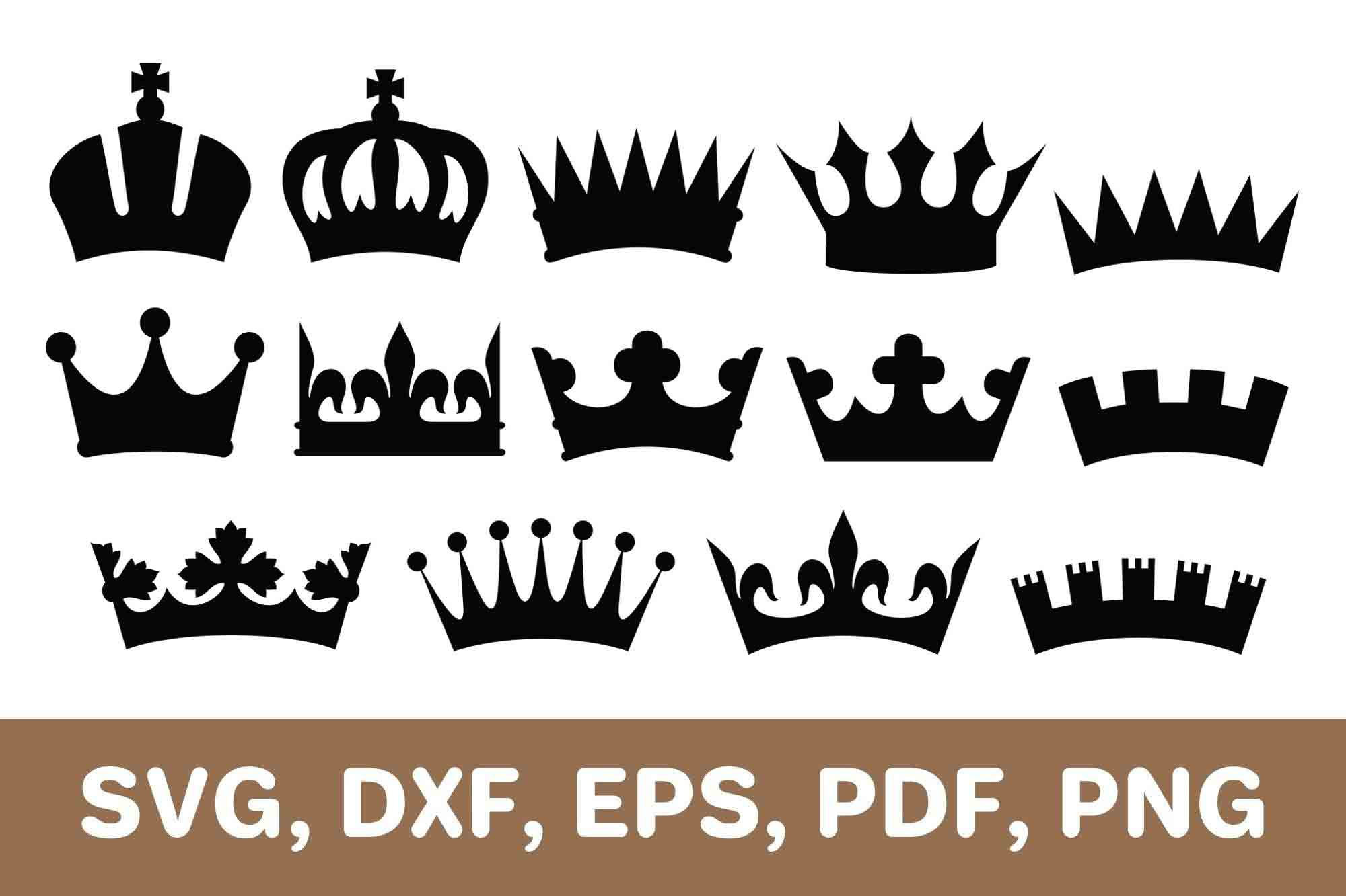 Crown svg cut file, crowns clipart