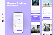 Cinema Booking Mobile App UI Kit, an UI Kit Template by uicube