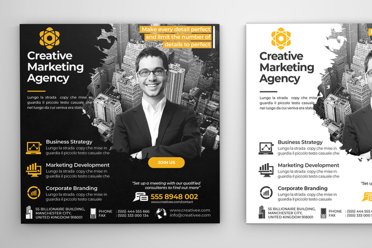 Creative Agency Flyer, a Flyer Template by Design Addict