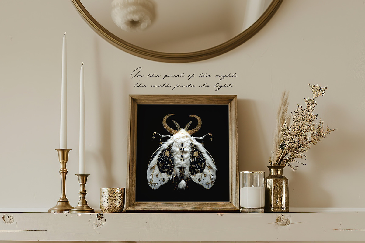 Celestial Moths Handmade Collection, an Object Graphic by Struvictory.art