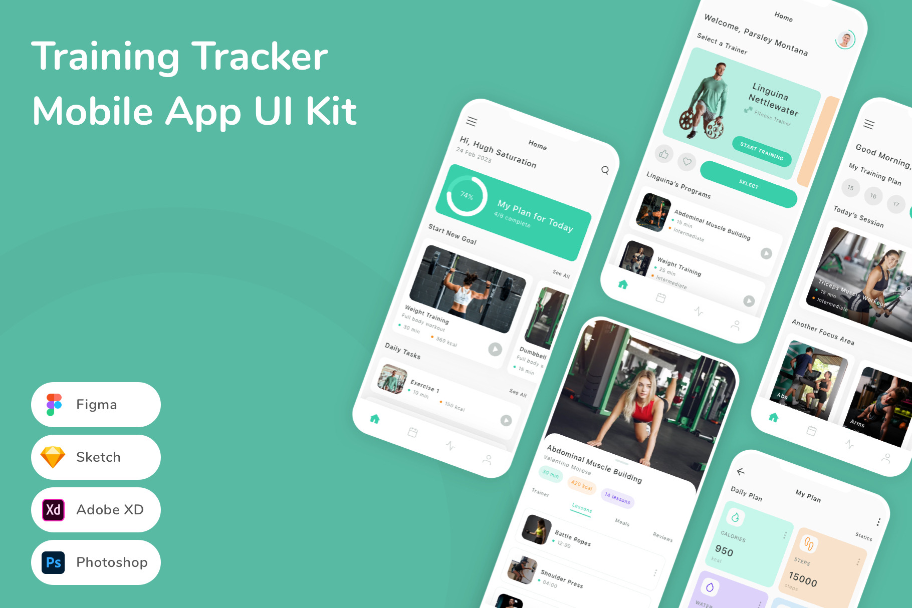 Training Tracker Mobile App UI Kit, an UI Kit Template by Betush