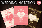 Three Wedding Invitation | Invitation Templates ~ Creative Market