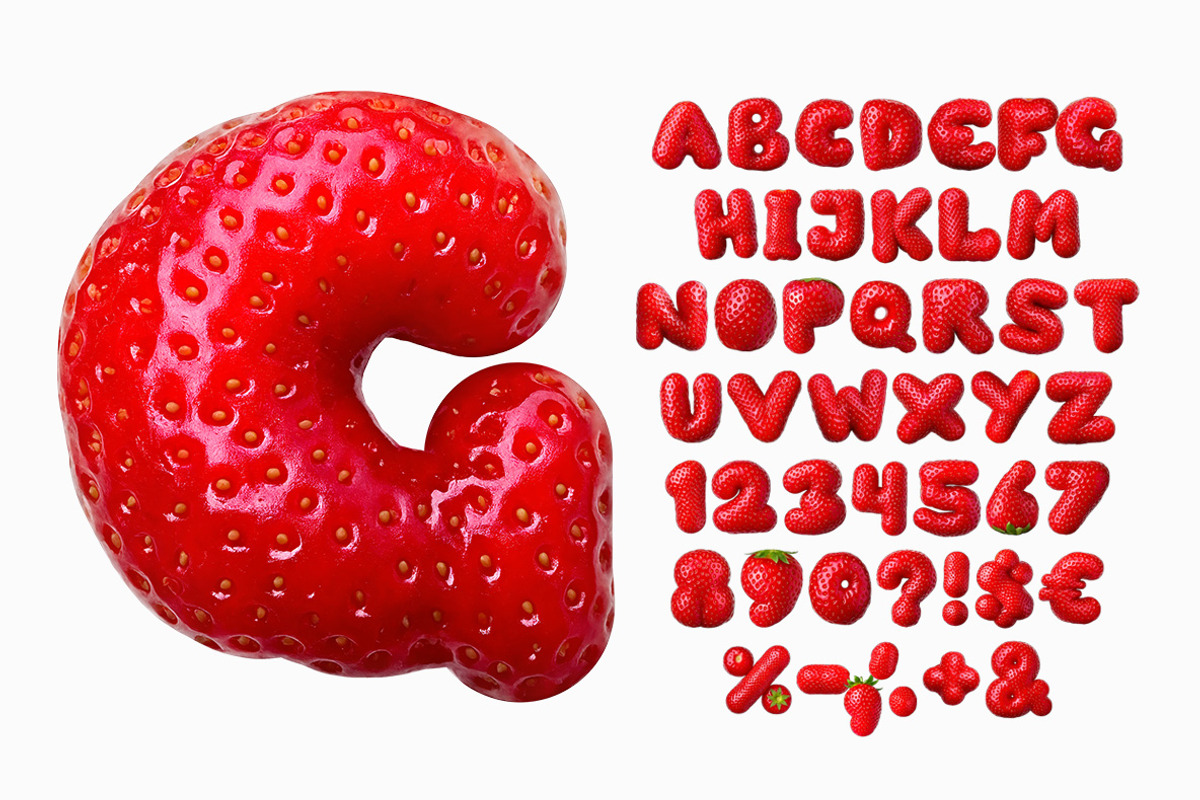Strawberry Font, a Handwritten Font by Handmadefont