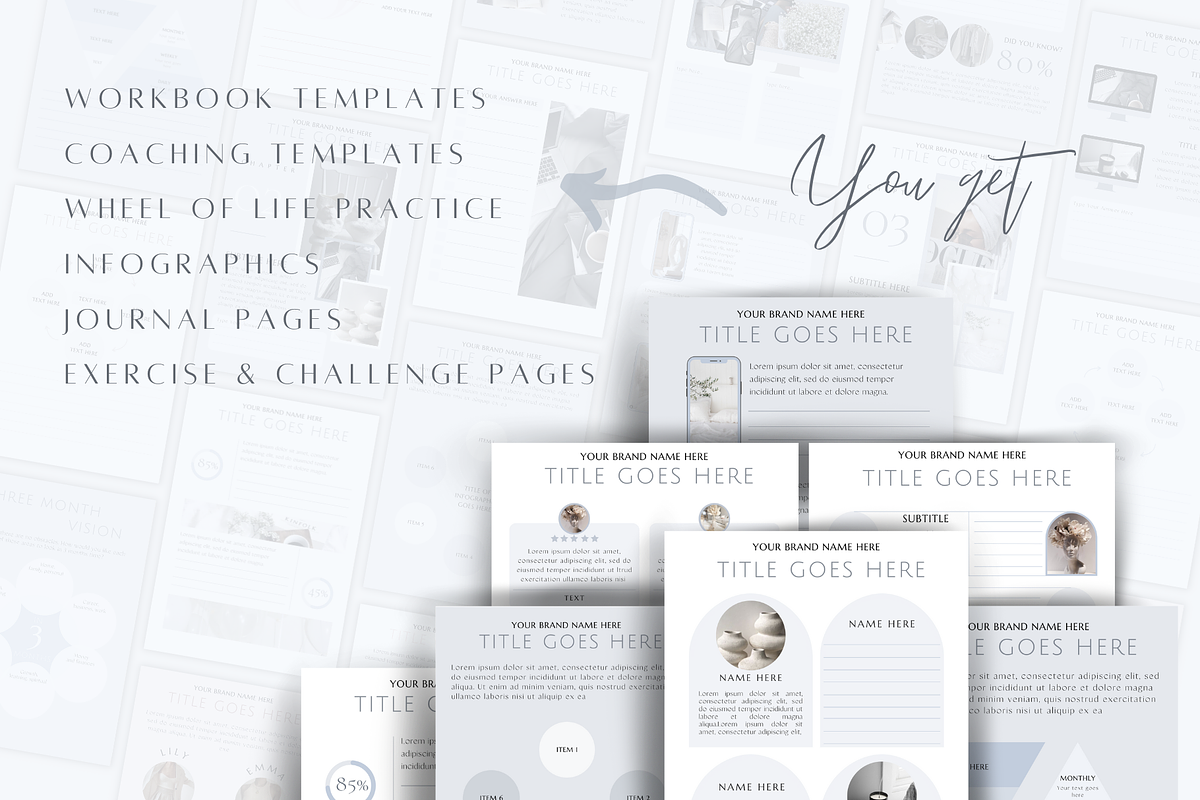 Coaching Worksheet Templates Canva, a Magazine Template by BRANDcontent