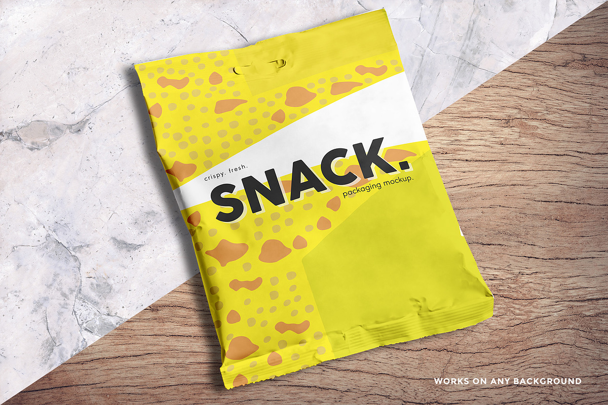 Snack Pouch Packaging Mockup, a Packaging Mockup by Designertale