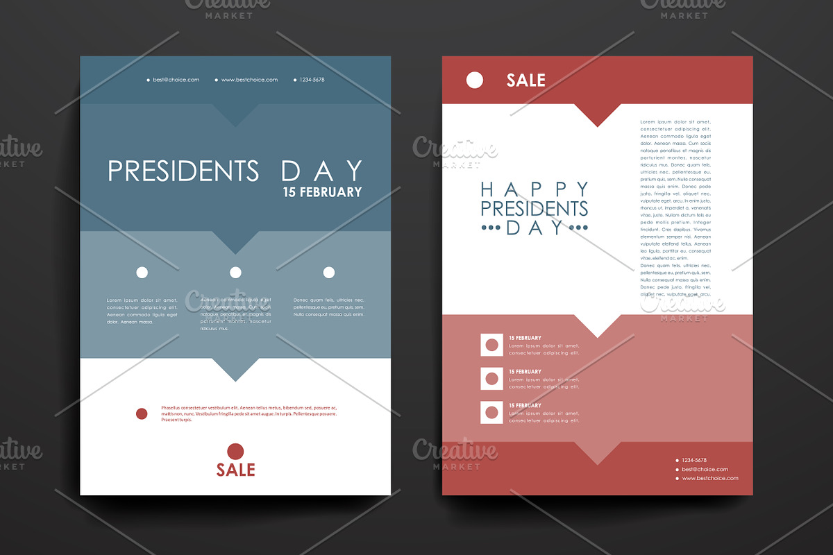 President's Day brochures, a Brochure Template by Palau