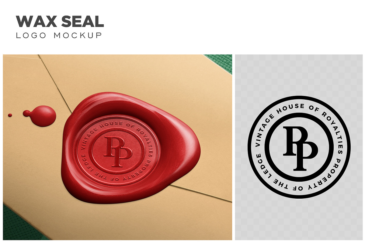 Wax Seal Logo Mockup, a Product Mockup by ZippyPixels