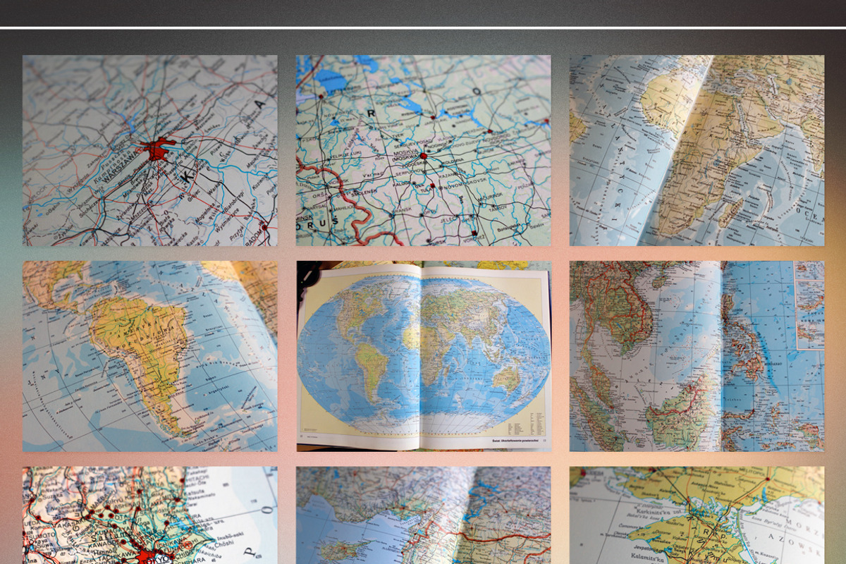Maps Textures Backgrounds Set, a Texture Graphic by Backgrounds Store