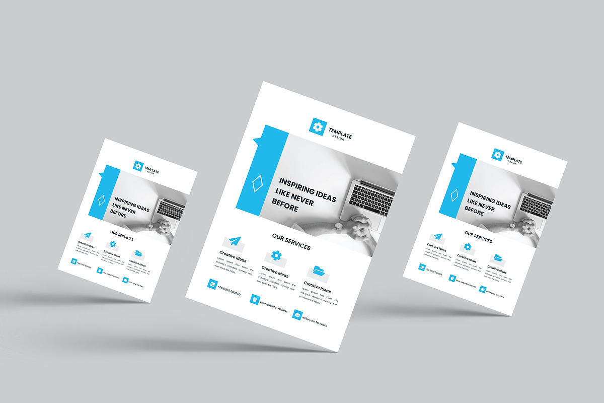 Clean Business Flyer Design Canva, a Flyer Template by mijli