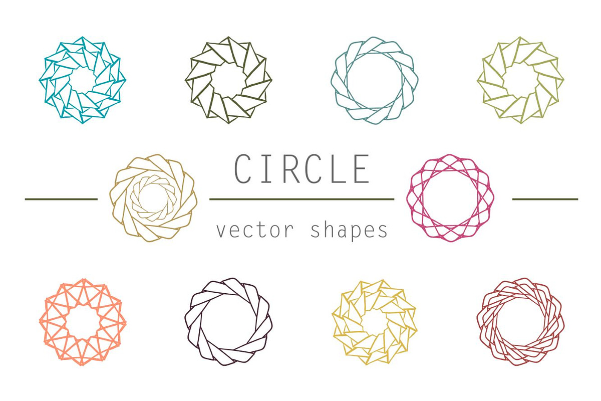 Circle vector shapes, a Decorative Illustration by MalinaShop