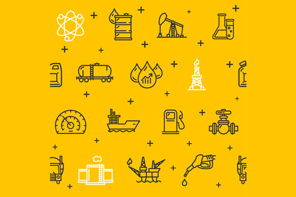 Oil Industry Background Pattern, a Pattern Graphic by More Shop