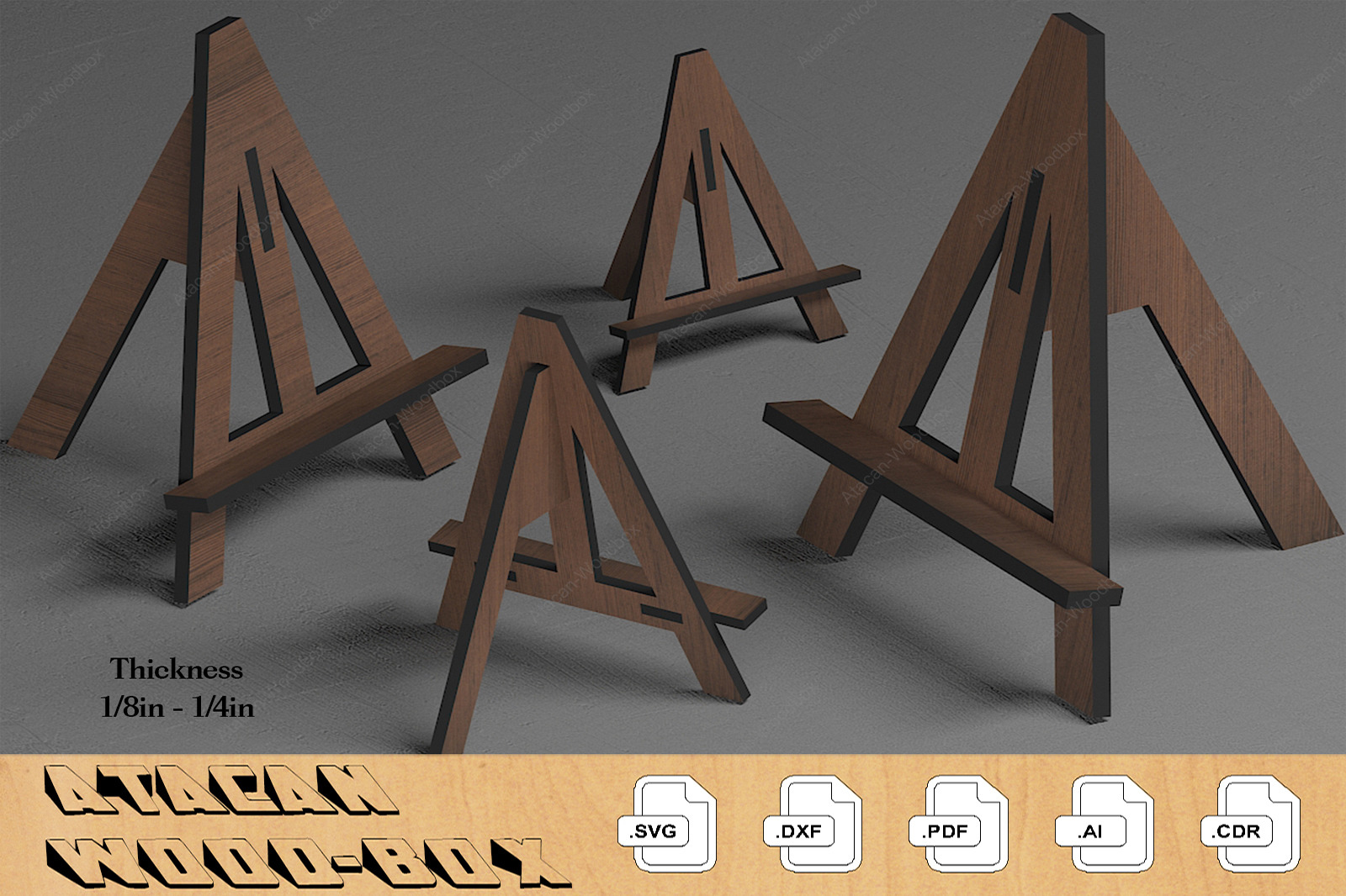 Easel Stands / Frame Display Holders, a Graphic by AtacanDigital