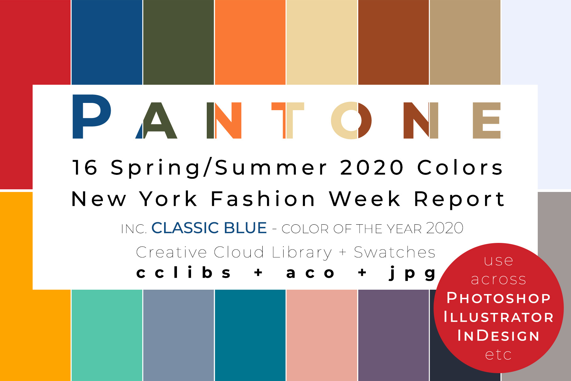 16 Pantone NYFW SS 2020 palette, a Palette Add-On by Kate Molchanova ...