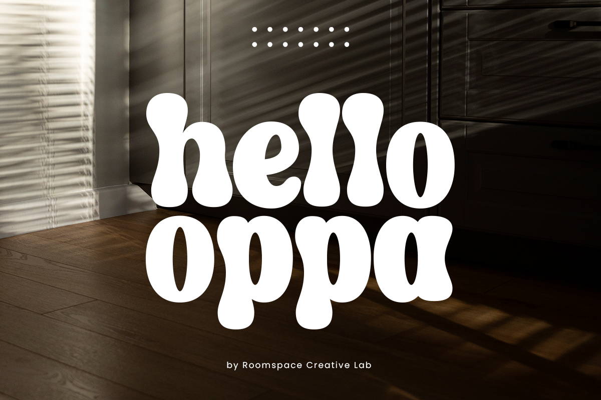 Hello Oppa - Chunky and Playful Font, a Serif Font by roomspace creative lab