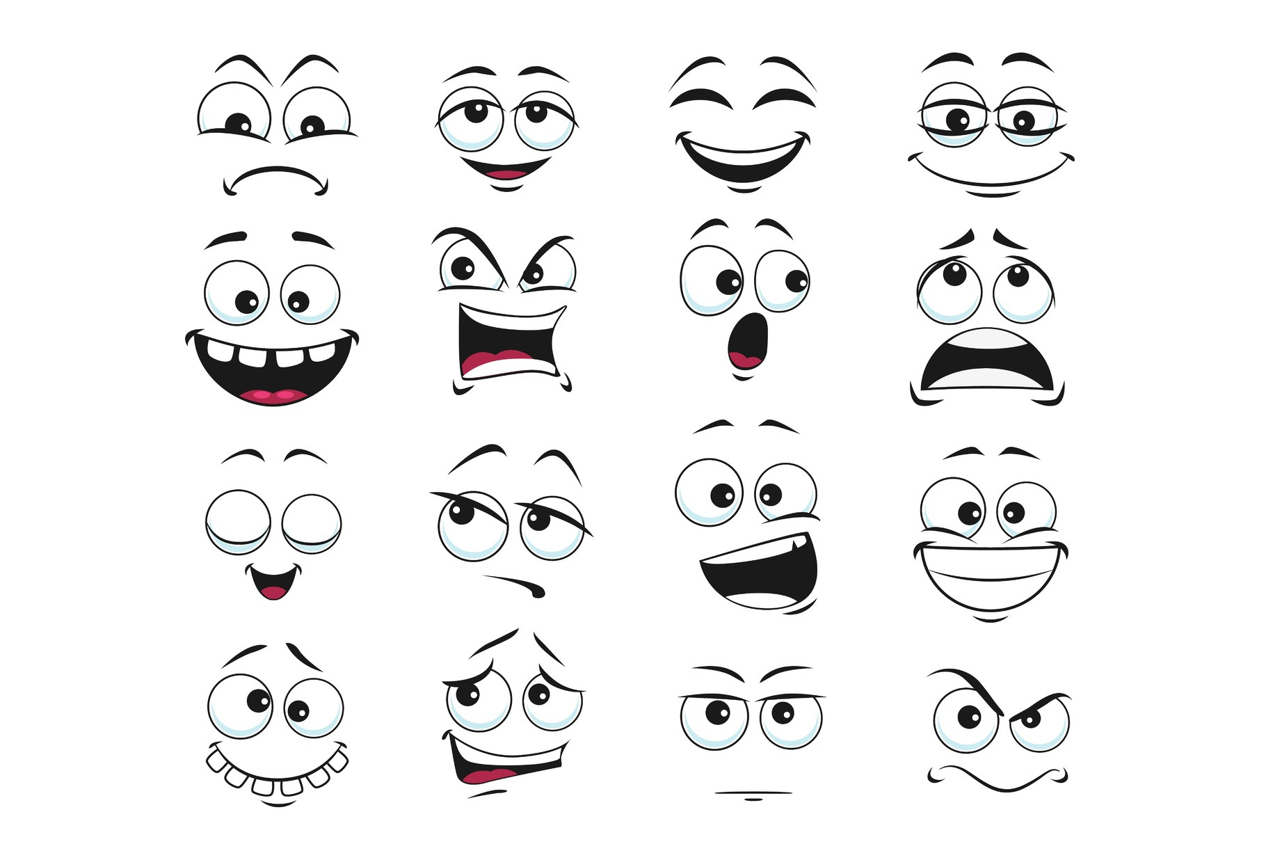 Face expression vector icons | Illustrations ~ Creative Market