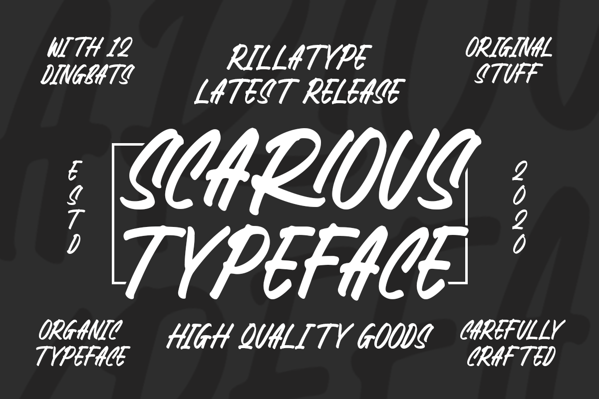 Scarious Typeface, a Font by Rillatype