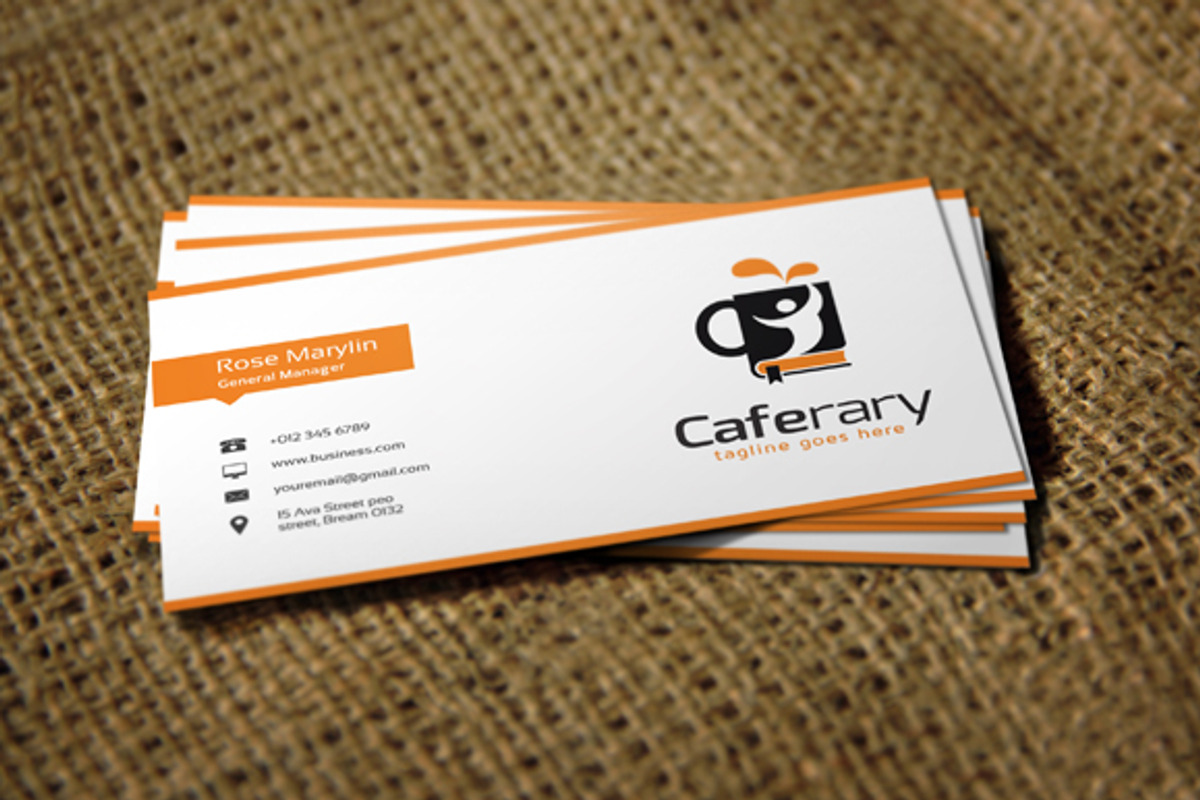 Cafe Library Logo Template, a Branding & Logo Template by gunaonedesign